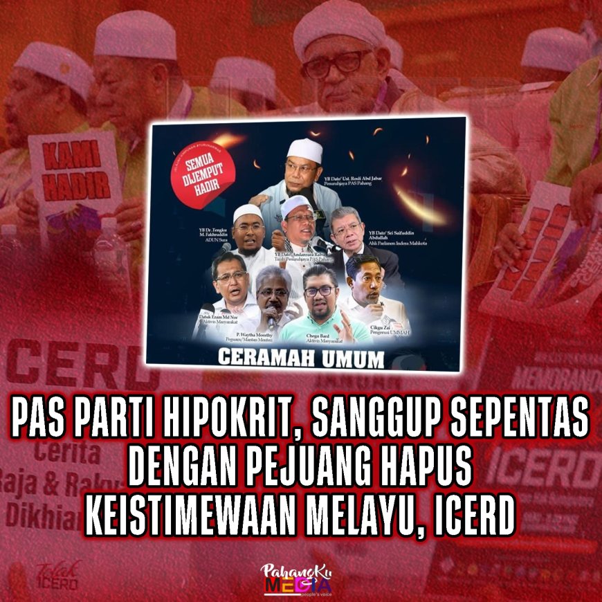 Pas Parti Hipokrit, Sanggup Sepentas Dengan Pejuang Hapus Keistimewaan ...